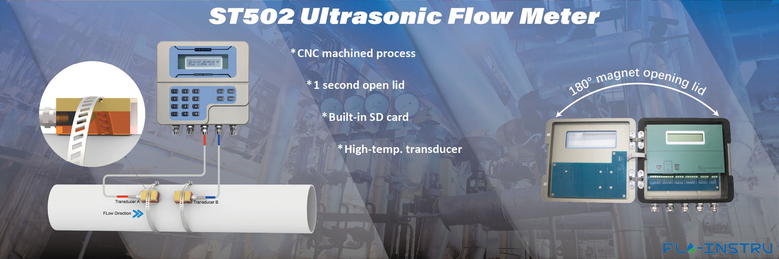 품질 클램프-온 초음파 유량계 & 벽걸이형 초음파 유량계 공장 중국에서